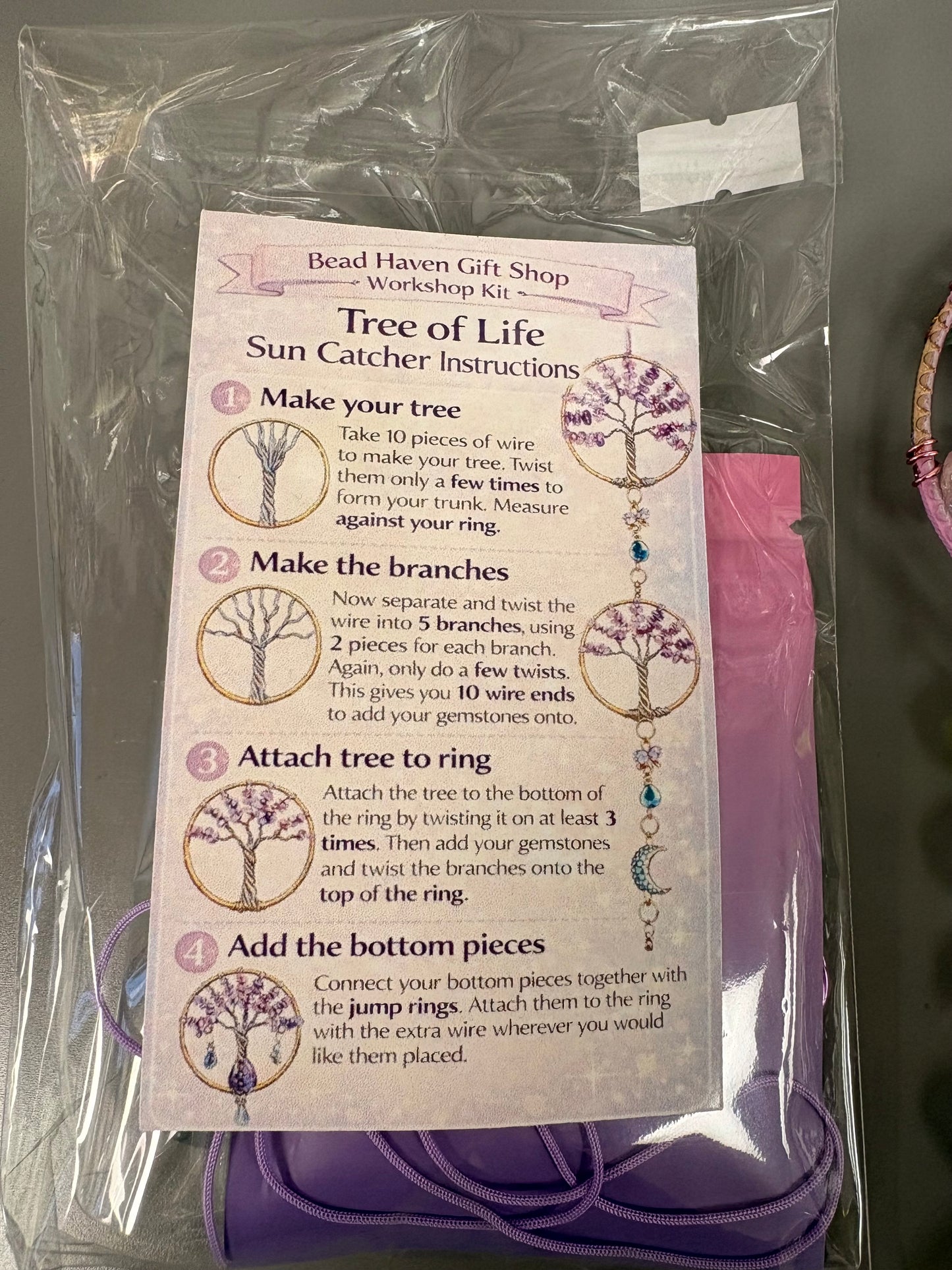 Tree of Life Suncatcher DIY Kit – Beaded Crystal Kit | The Pink Bead S ...